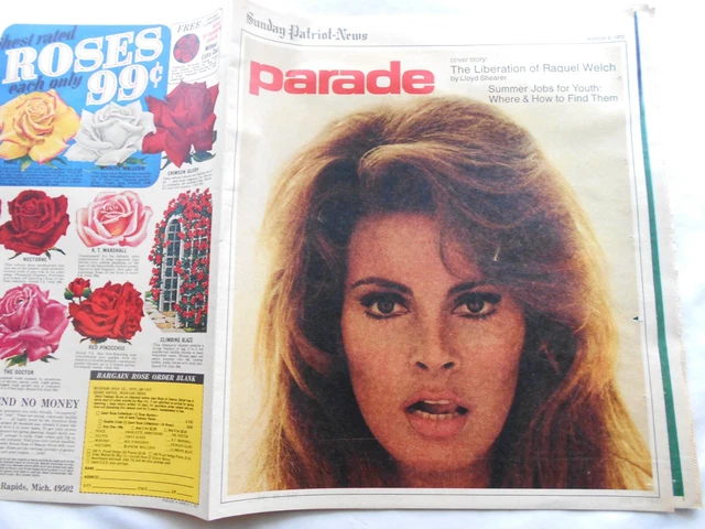 PARADE MAGAZINE MARCH 5,1972 RAQUEL WELCH £27.74 - PicClick UK