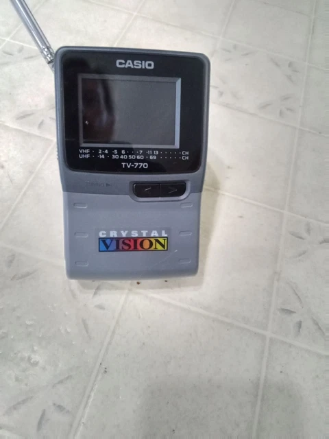 VINTAGE CASIO TV-770B Crystal Vision Portable LCD Color Pocket Mini ...