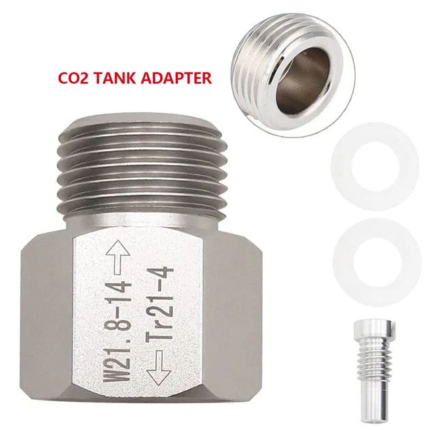 CO2 CYLINDER REGULATOR Adapter TR21-4 to W21.8 Connector For Sodastream Tools UK £6.51 - PicClick UK