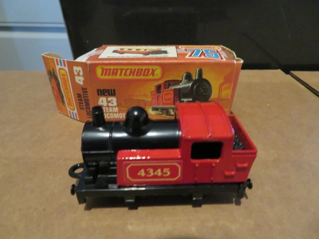 MATCHBOX #43 STEAM Locomotive 0-4-0 Steamloco 1978 w/Picture Box See My ...