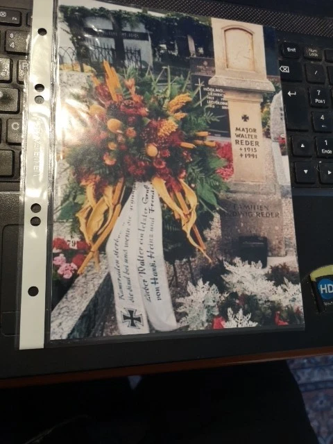 ORIGINAL FOTO DER Grabstätte von SS Major Reder farbig, 1991 Wien ...