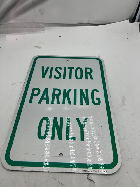 SMARTSIGN &VISITOR PARKING Only" Sign 18"x 12" Aluminum Reflective B80E ...