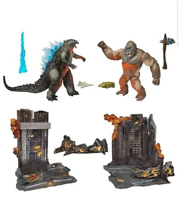 MONSTERVERSE GODZILLA VS Kong City Battle Figure & Diorama Set Open Bx ...