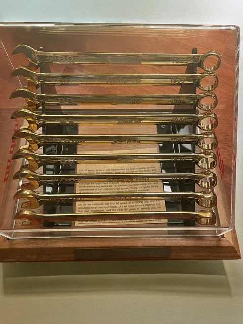 SNAP-ON 80TH ANNIVERSARY Commemorative 24k Gold Plate For Display Only ...