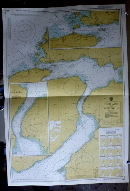 VINTAGE CHART/MAP LOCH Alsh And Approaches Scotland 21X48 Inches Sept ...