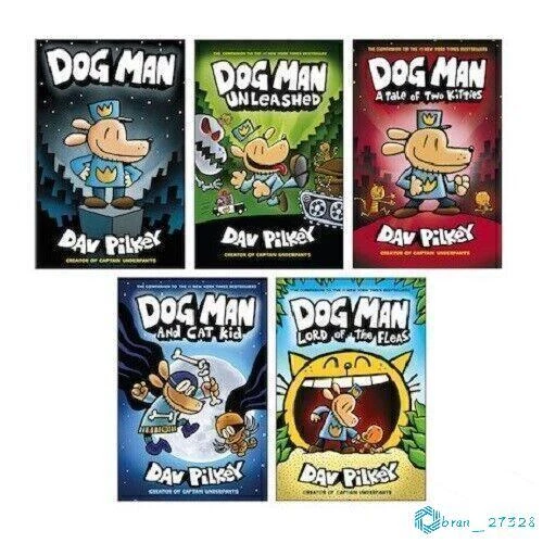 DOG MAN BOOK Set by Dav Pilkey, Full Collection 1-5 for Kids and Young ...