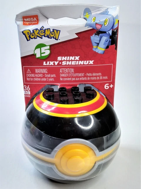 MEGA CONSTRUX POKÉMON Pokeball Set 15 Shinx in Luxury Ball 36 Pieces ...