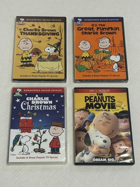 A PEANUTS CHARLIE Brown Movie DVD Lot 4 : Thanksgiving Great Pumpkin ...