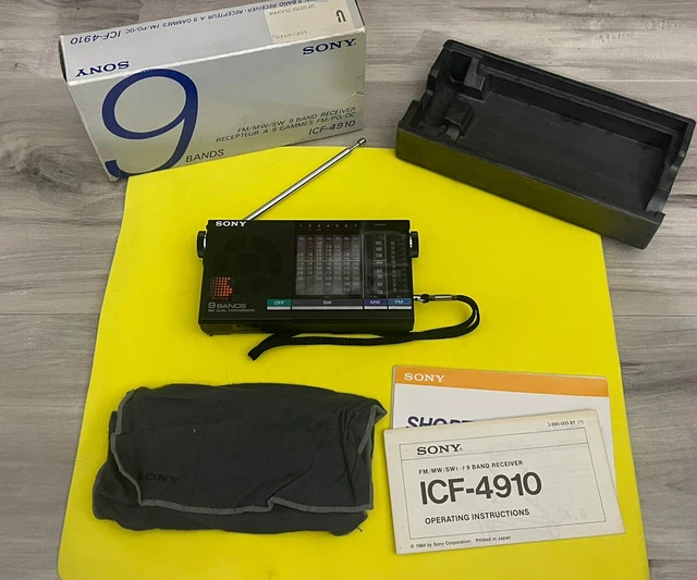 VINTAGE SONY ICF-4910 FM/MW/SW Japan Dual Conversion Receiver No Batt ...