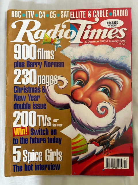 RADIO TIMES CHRISTMAS 1997 Double Issue 20 December 1997-2 January 1998 ...