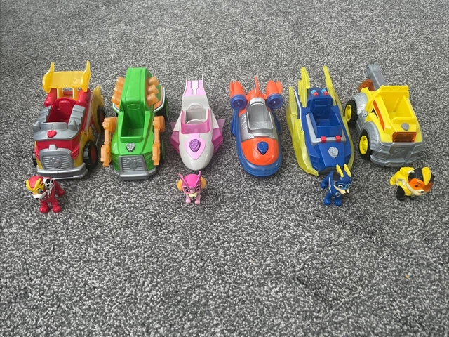PAW PATROL MIGHTY Pups Super Paws 6 x Light Up Vehicles Full Set Bundle ...