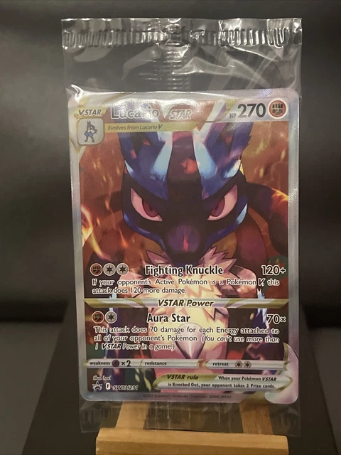 POKEMON CARD LUCARIO VSTAR SWSH291 Crown Zenith ETB Promo Card SEALED ...