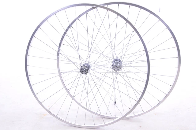 PAIR 60’S 70’S 80’s RACING BIKE 27 x 1 1/4 WHEELS MULTI SPEED POLISHED ...