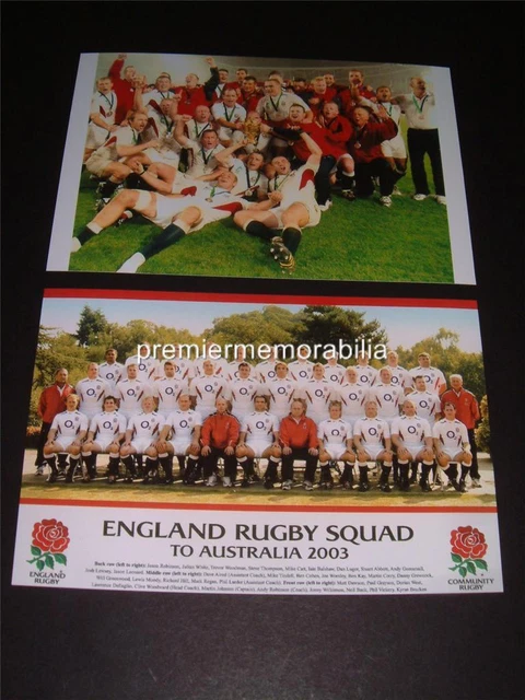 ENGLAND 2003 RUGBY World Cup Final Winners Jonny Wilkinson Martin ...