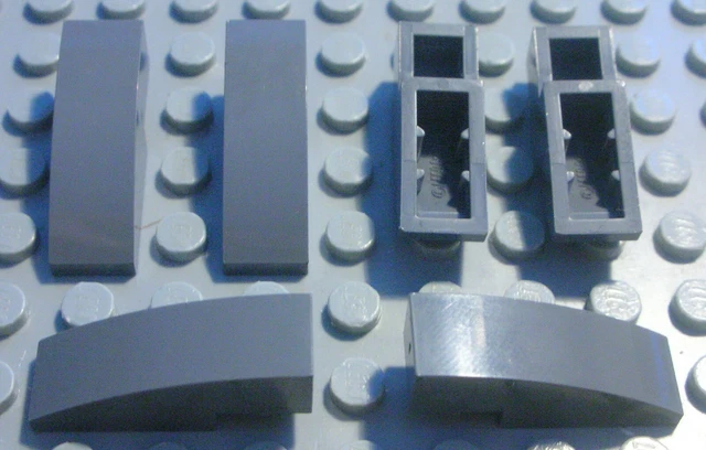 LEGO PIEDRA OBLÍCUA Redondeado 1x3 Nuevo Gris Oscuro 6 Pieza (1308) EUR ...