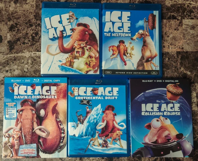 ICE AGE COLLECTION Meltdown Dawn Drift Collision Blu-ray DVD Lot Set w ...