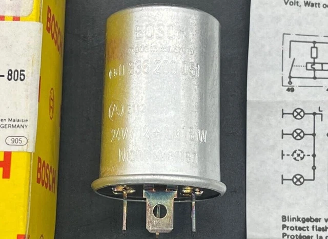 BOSCH 0336200051 24V 24 Volt 2+1, 18W Indicator Relay Unimog and other ...