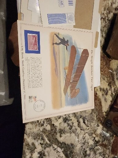 REMEMBERING WRIGHT BROTHERS First Flight 6 cent Air Mail Stamp 1st ...