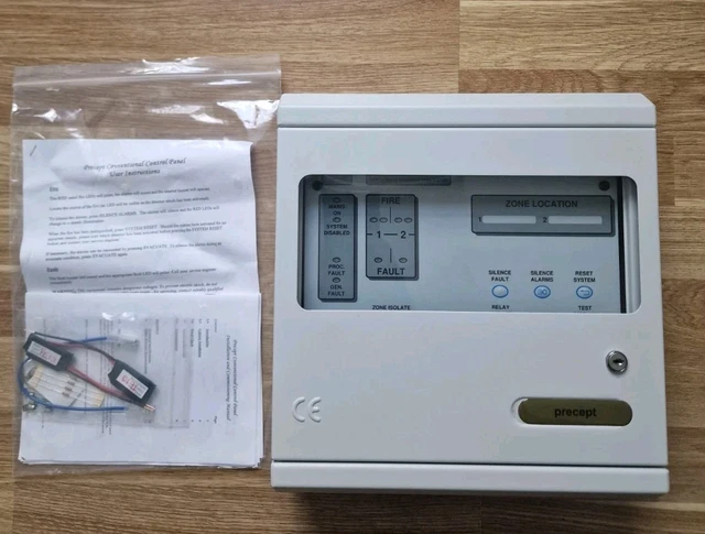 PRECEPT CONVENTIONAL C1440 Fire Detection Control Panel, 2 ZONE ...