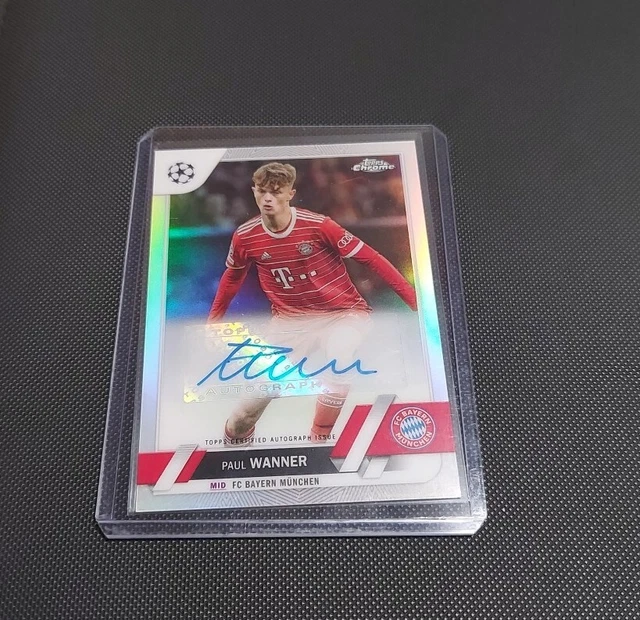 2022-23 TOPPS CHROME UEFA Club Competitions Paul Wanner Auto Bayern ...