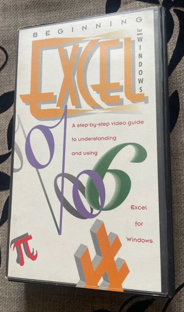 BEGINNING EXCEL FOR Windows Vhs Tape And Booklet $22.00 - PicClick AU