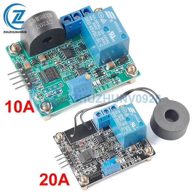Ac Current Detection Sensor Module 10a 20a Relay Module Overcurrent