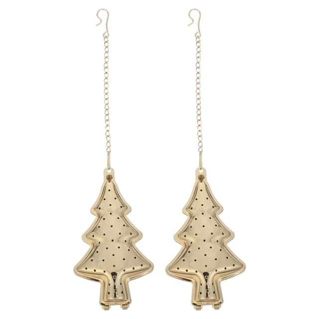 2 PCS TREE Shaped Tea Drain Christmas Diffuser Cup Infuser Strainer $20 ...