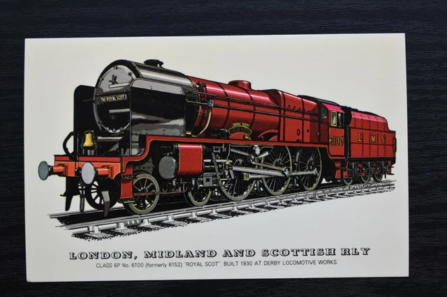 POSTCARD LONDON MIDLAND & Scottish Railway (LMS) Train Locomotive No ...