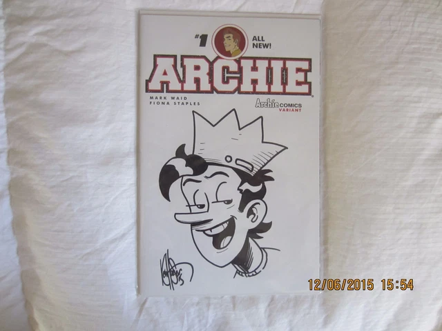 HOUSSE DE CROQUIS Convention Rare Archie #1 Avec Croquis Jughead Ken ...