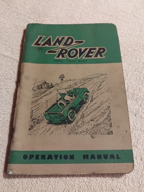 LAND ROVER SERIES 1 Factory Owner's Instruction Operation Manual 1950 ...