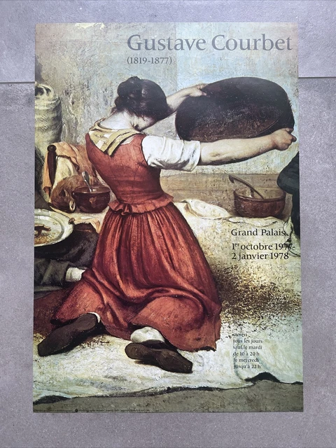 GUSTAVE COURBET - Affiche originale Grand palais 1977 - 41 cm x 60 cm EUR 60,00 - PicClick FR