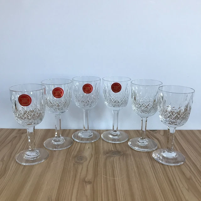 THOMAS WEBB CRYSTAL Normandy Design Sherry Port Glasses x 6 Vintage ...