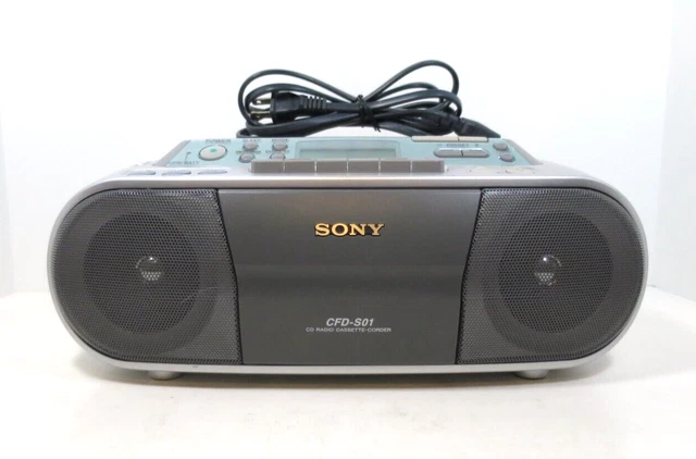 SONY CFD-S01 CD Player Radio Cassette Recorder Portable Boombox. Tested ...