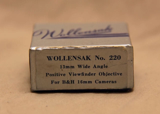 VINTAGE WOLLENSAK NO.220 13 mm Wide Angle positive Viewfinfer objective ...