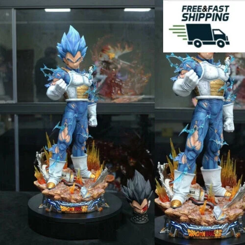 STATUE PEINTE ORIGINALE Dragon Ball Super Vegeta modèle résine 1/4 LED ...