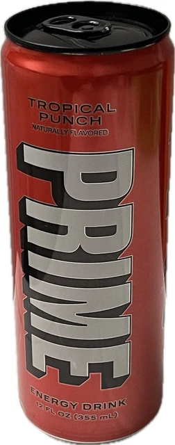 NEW PRIME ENERGY DRINK TROPICAL PUNCH FLAVORED 1 FULL 12 FLOZ (355mL ...