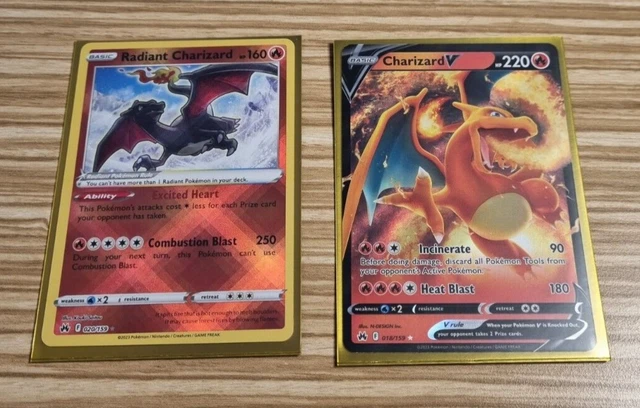 POKEMON CARDS - Radiant Charizard & Charizard V - Crown Zenith - Pack ...