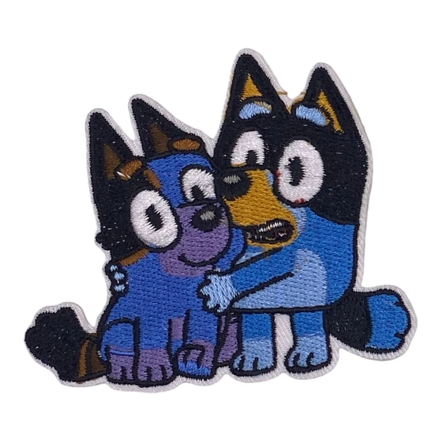 BLUEY PATCH AUFNÄHER Bügelbild Flicken Applikation Bandit Bingo Heeler ...