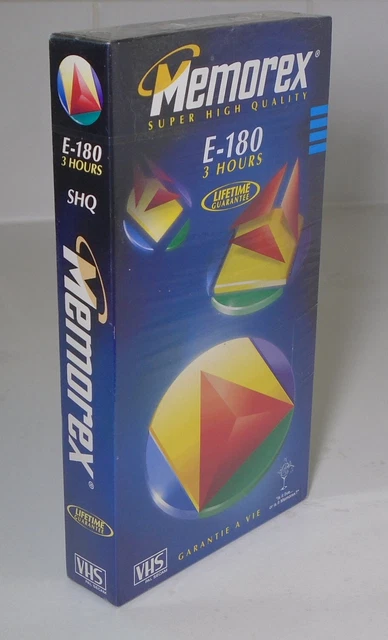 MEMOREX E-180 3 Hour Blank VHS Video Tape - Sealed £3.30 - PicClick UK