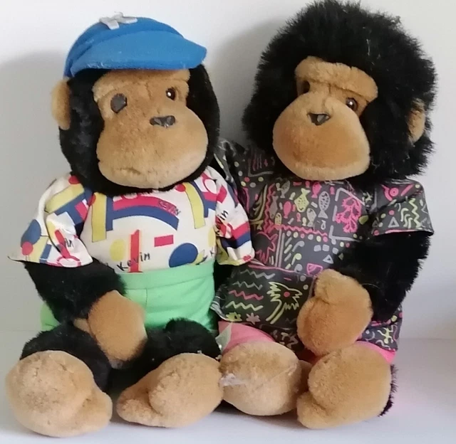 VINTAGE PG TIPS Monkey Kevin And Samantha Chimp Soft Plush Toys ...