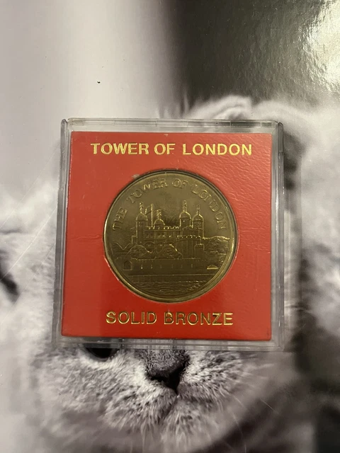 TOWER OF LONDON Solid Bronze Medallion £7.99 - PicClick UK