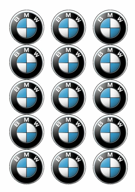 15 X BMW LOGO EDIBLE WAFER CUPCAKE TOPPERS EDIBLE CAKE TOPPER £3.99 ...