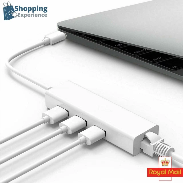 USB TYPE-C TO RJ45 LAN Ethernet Adapter Type C to LAN Cable for Apple ...