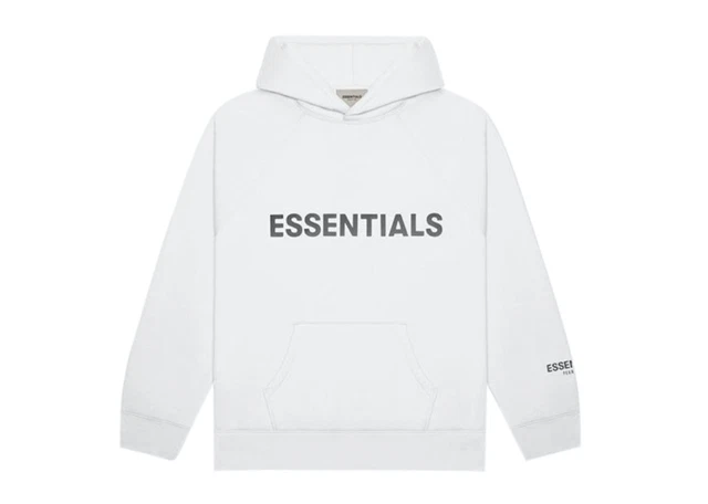 FEAR OF GOD Essentials Applique Logo Hoodie - White (FW20) $280.00 ...