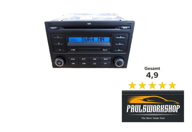 ORIGINAL VW RCD 200 MP3 CD RADIO VW TRANSPORTER T4 T5 POLO GOLF PASSAT ...