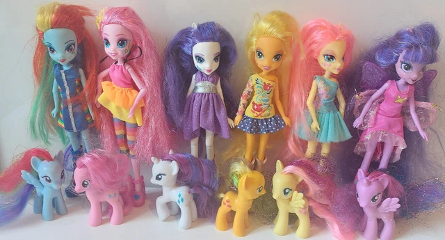 EQUESTRIA GIRLS BUNDLE 6 Dolls Ponies - Fluttershy/Rarity/Applejack/Pinkie Pie + £37.12 ...