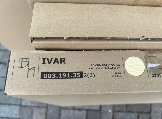 IKEA IVAR SOLID Pine Foldable Table with Storage 003.191.35 Brand New From IKEA £190.72 ...