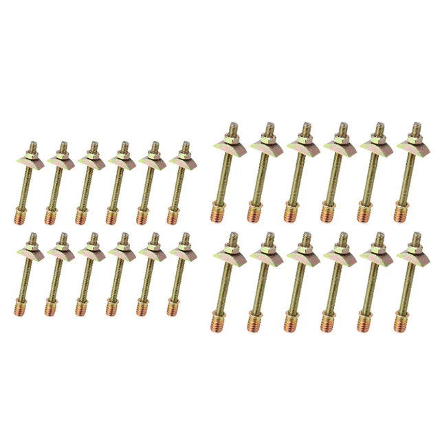 12X FURNITURE CONNECTOR Bolts M8 for Wardrobe Solid Wood Bed Assembly ...