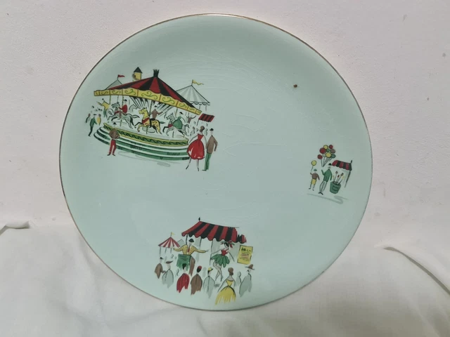 VINTAGE ALFRED MEAKIN 1950s Carousel Fairground Small Plate England ...