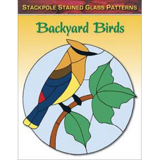 STAINED GLASS PATTERN Book - BACKYARD BIRDS £20.47 - PicClick UK